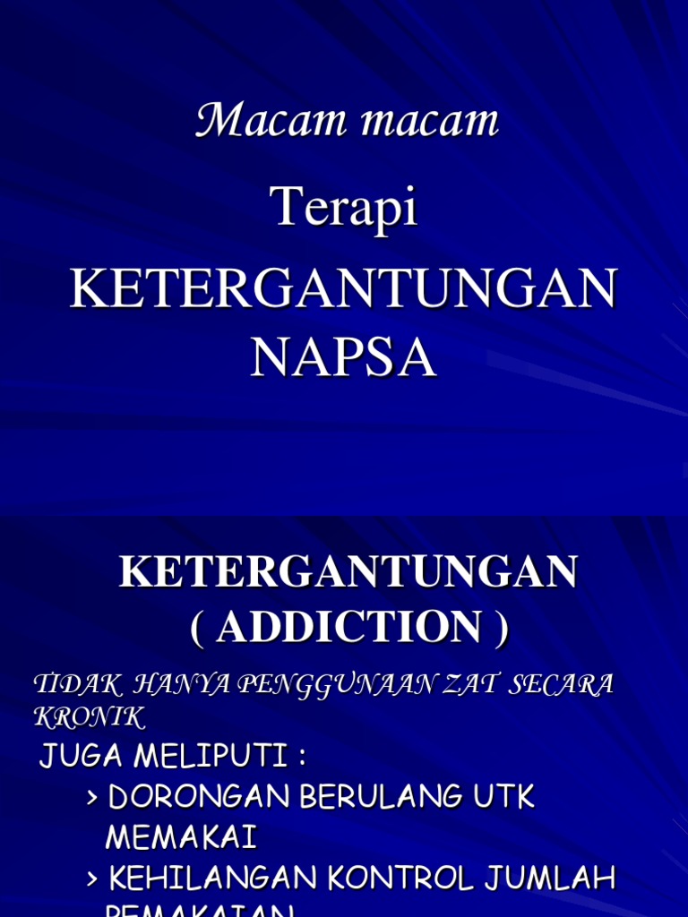 Macam Macam Terapi Ketergantungan Napsa | PDF | Psychoactive Drugs ...
