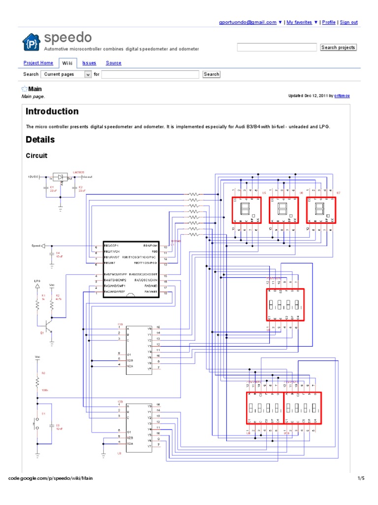 Main - Speedo - Main Page | PDF | Pic Microcontroller | Microcontroller