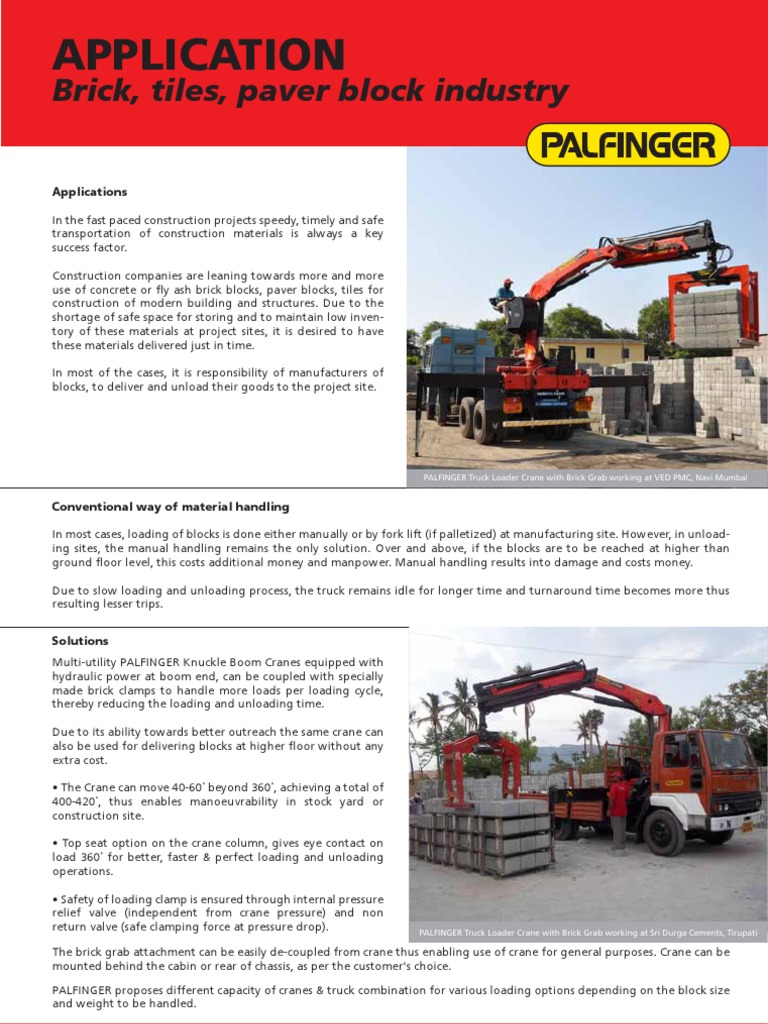 Palfinger Brick Handler | PDF | Crane (Machine) | Brick