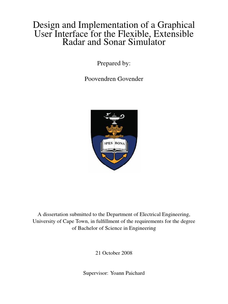 Design and Implementation of A Graphical User Interface For The ...
