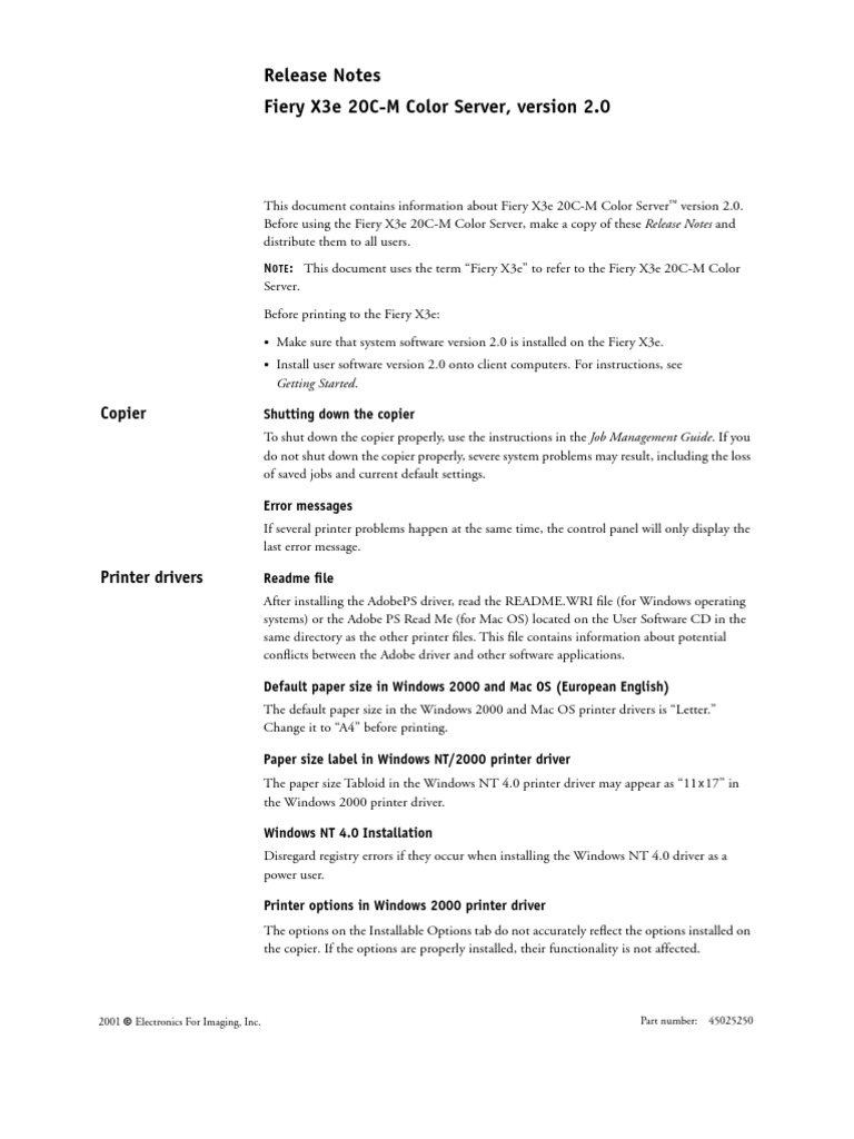 X3e Release Notes Ver 2.0 | PDF | Image Scanner | Microsoft Windows