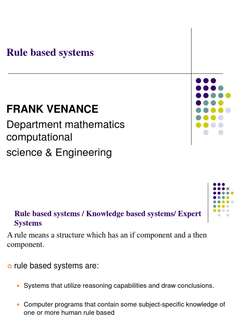 Rule Based Systems | PDF | Theoretical Computer Science | Algorithms ...