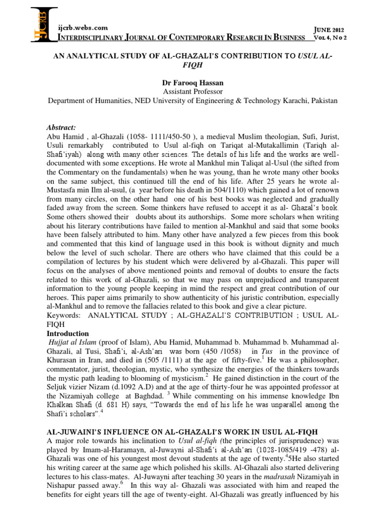 Al Ghazali | PDF | Islamic Ethics | Islamic Theology