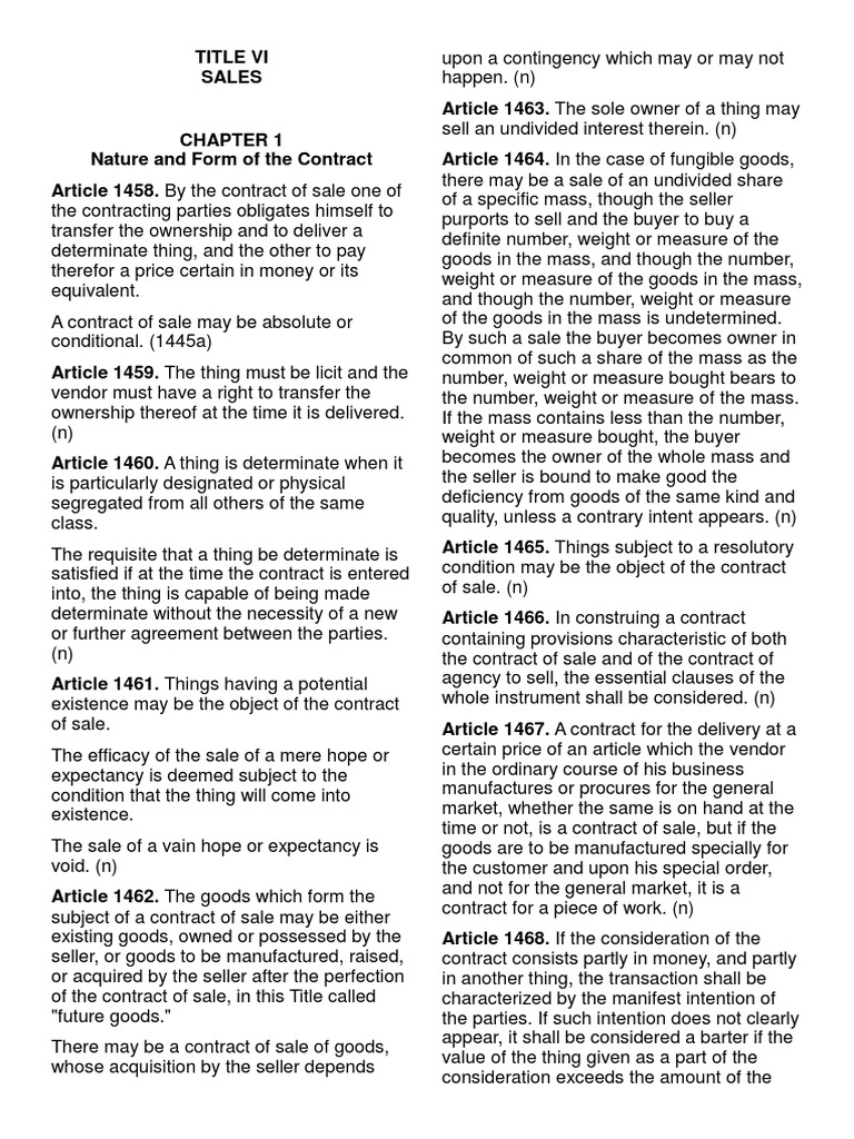 Sales Codal | PDF | Negotiable Instrument | Sales