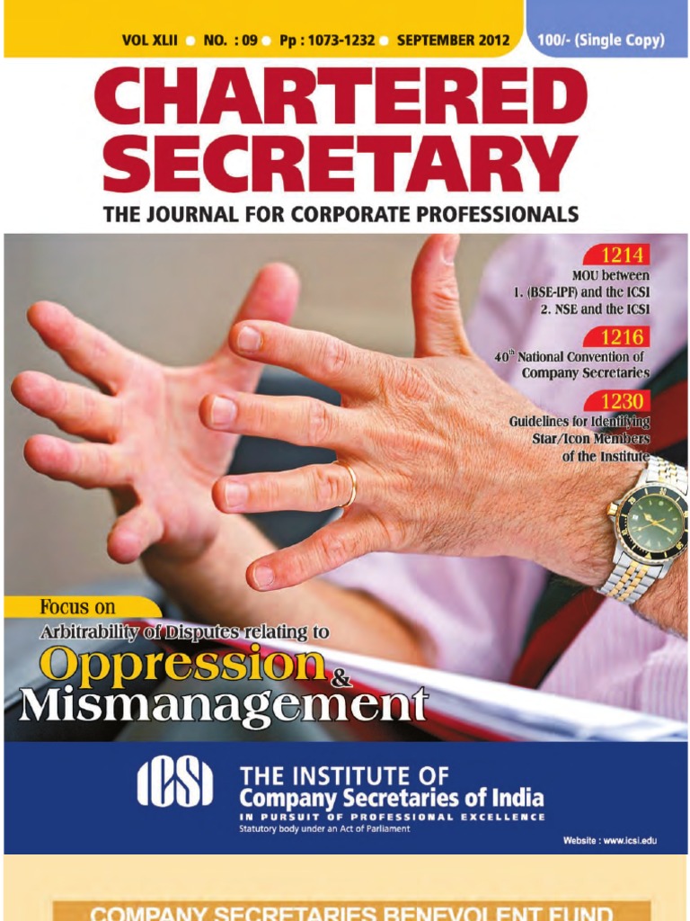 Chartered Secretary September | PDF | Arbitration | Dodd–Frank Wall ...