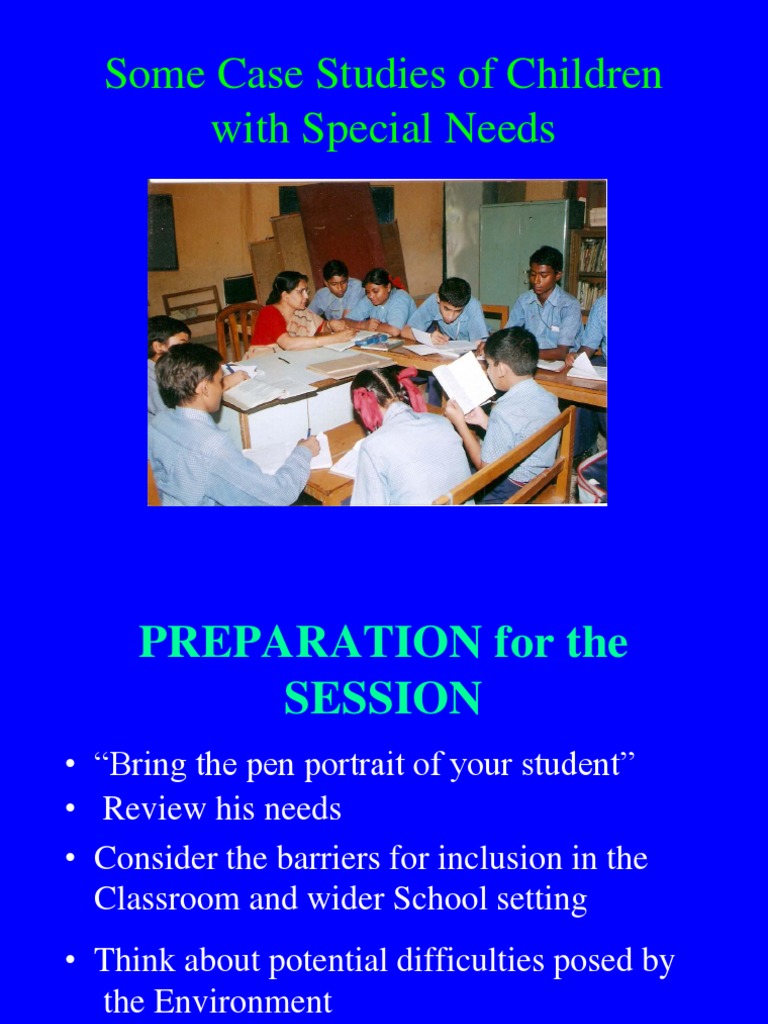 Case Study of Children With Special Needs | PDF | Special Education ...