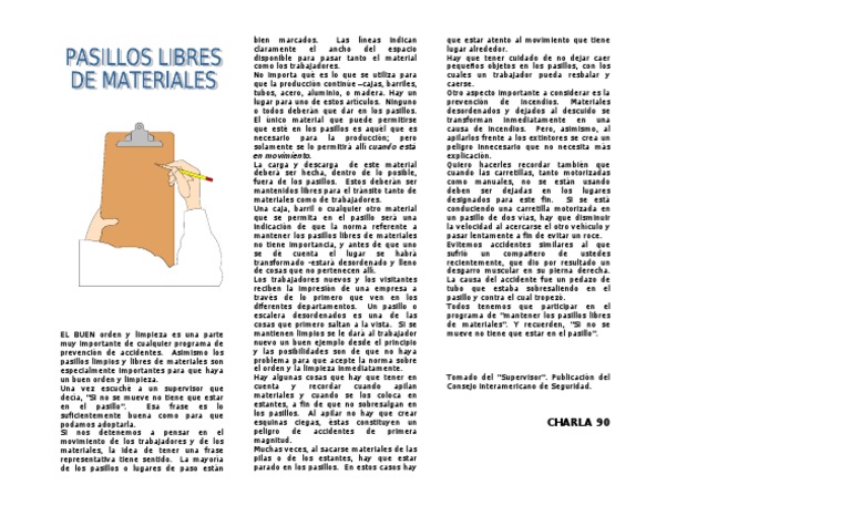 CH090 Pasillos Libres de Materiales | PDF | Aluminio | Movimiento (física)