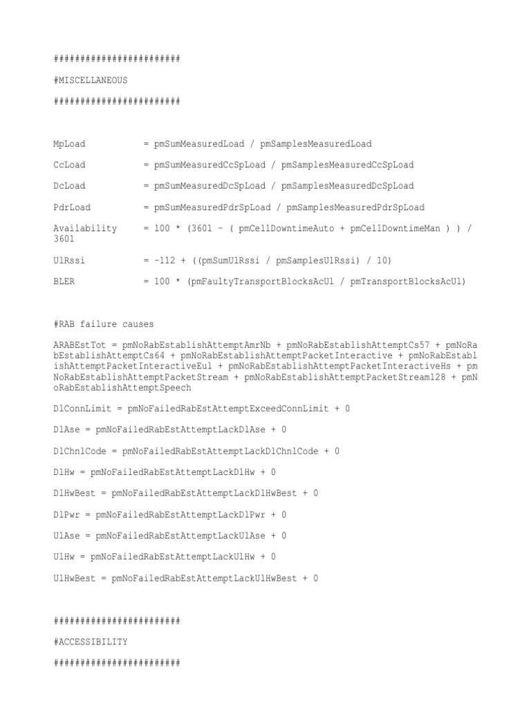 Analysis of 3G Network Performance Metrics and Key Indicators | PDF