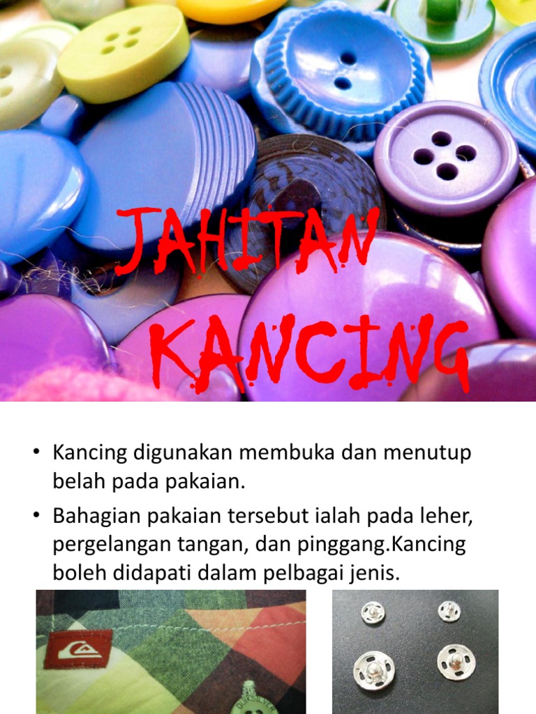 Jahitan Kancing | PDF