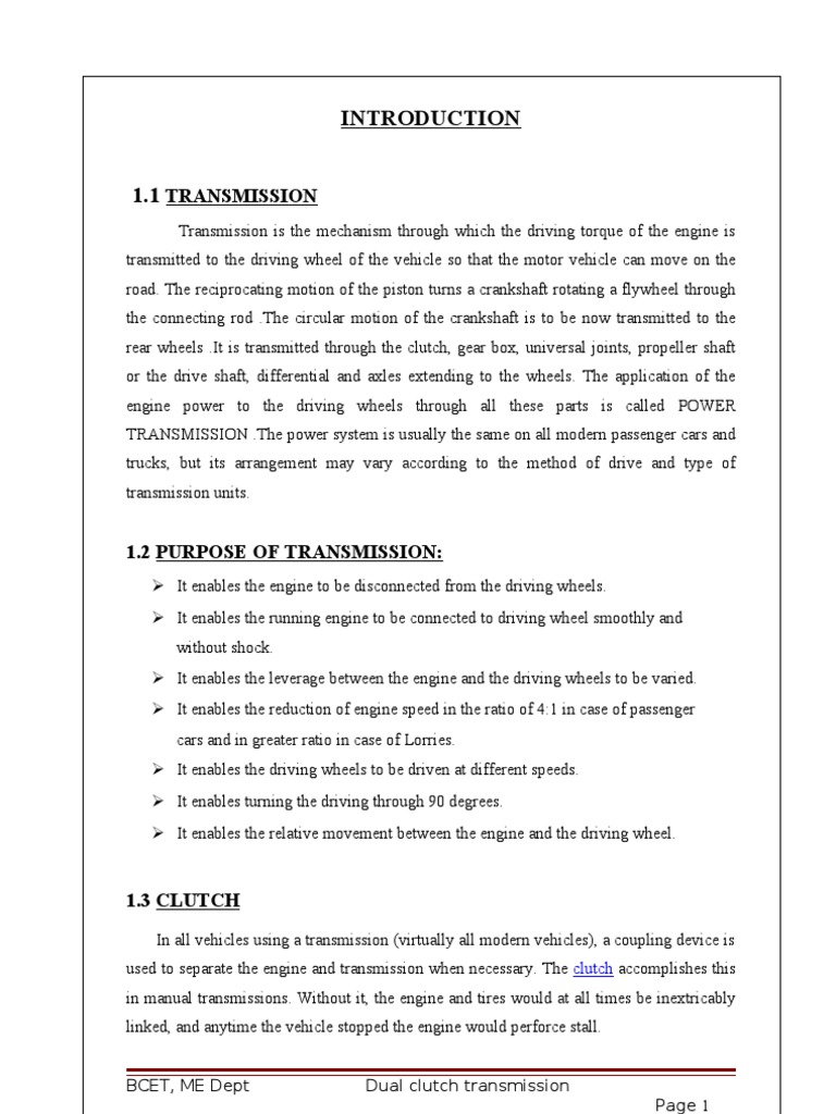Understanding Dual Clutch Transmission | PDF | Manual Transmission ...