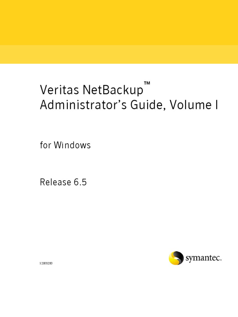 Veritas Netbackup 6 5 System Administration Guide Volume I For Windows | PDF | Backup | Computer ...