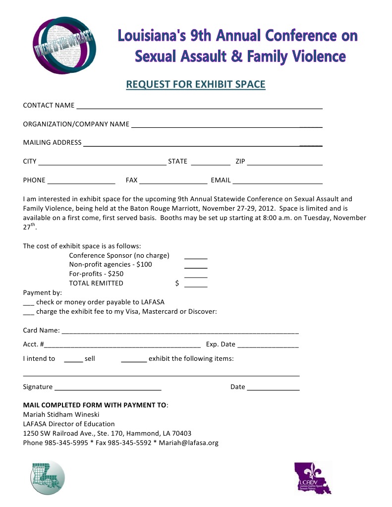 Request For Exhibit Space | PDF