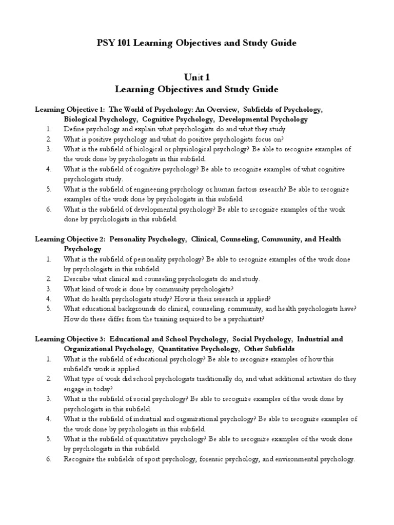 Psychology 101 Study Guide Complete | PDF | Classical Conditioning | Neuron