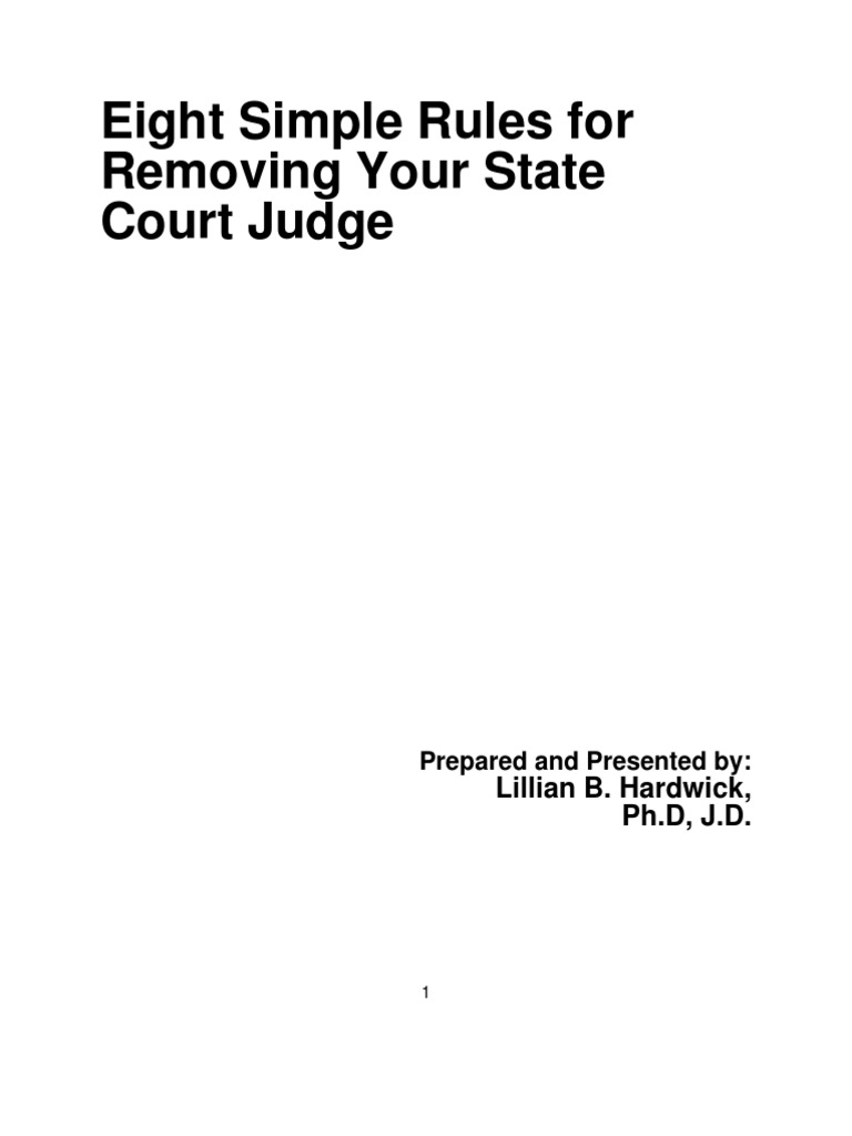 Rules for Removing a Texas Judge | PDF | Judicial Disqualification | Judge