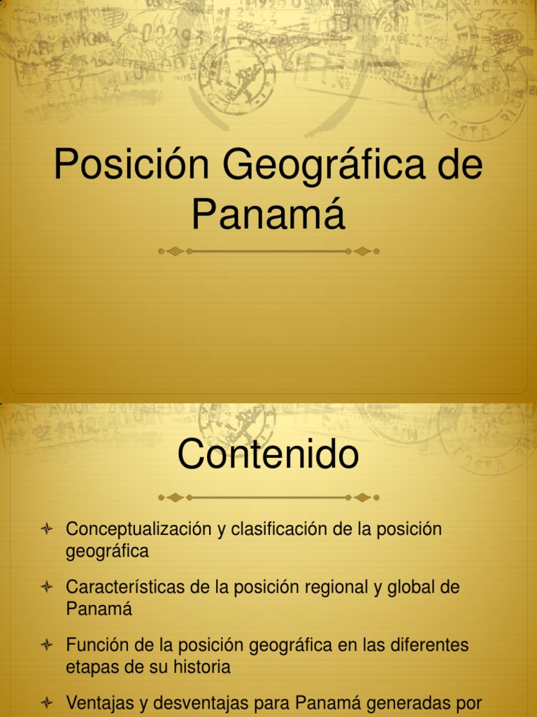 Posicion Geografica de Panama - Presentacion Completa | PDF | Panamá ...