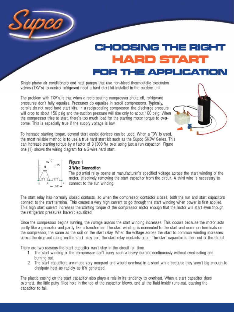 Supco Hard Start Kits Applications | PDF | Relay | Series And Parallel ...