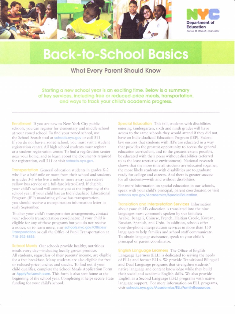 Back To School Basics | PDF | Quality Of Life | Schools