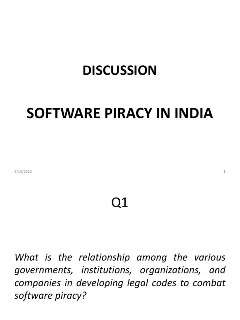 Software Piracy Pdf Copyright Infringement Intellectual Property