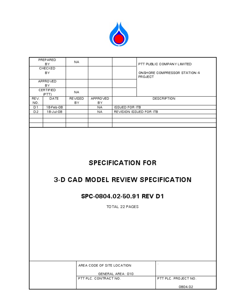 SPC-0804.02-50.91 Rev D2 3D-CAD Model Review Specification | PDF | Pump ...