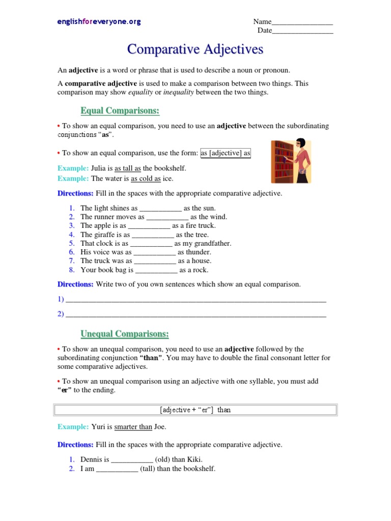 Lesson 2 - Comparative Adjectives | PDF | Adjective | Morphology