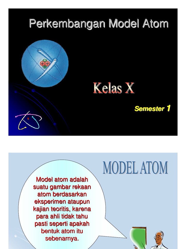 Microsoft Powerpoint Perkembangan Model Atom | PDF