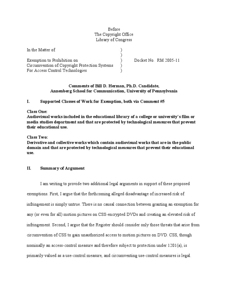 US Copyright Office: 03herman | PDF | Law