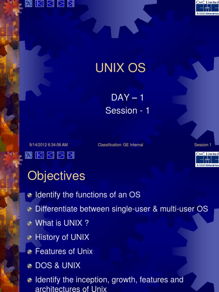Unix Os Day 1 Session 1 Pdf Command Line Interface Unix