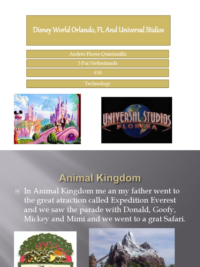 Disney World & Universal Studios Highlights | PDF
