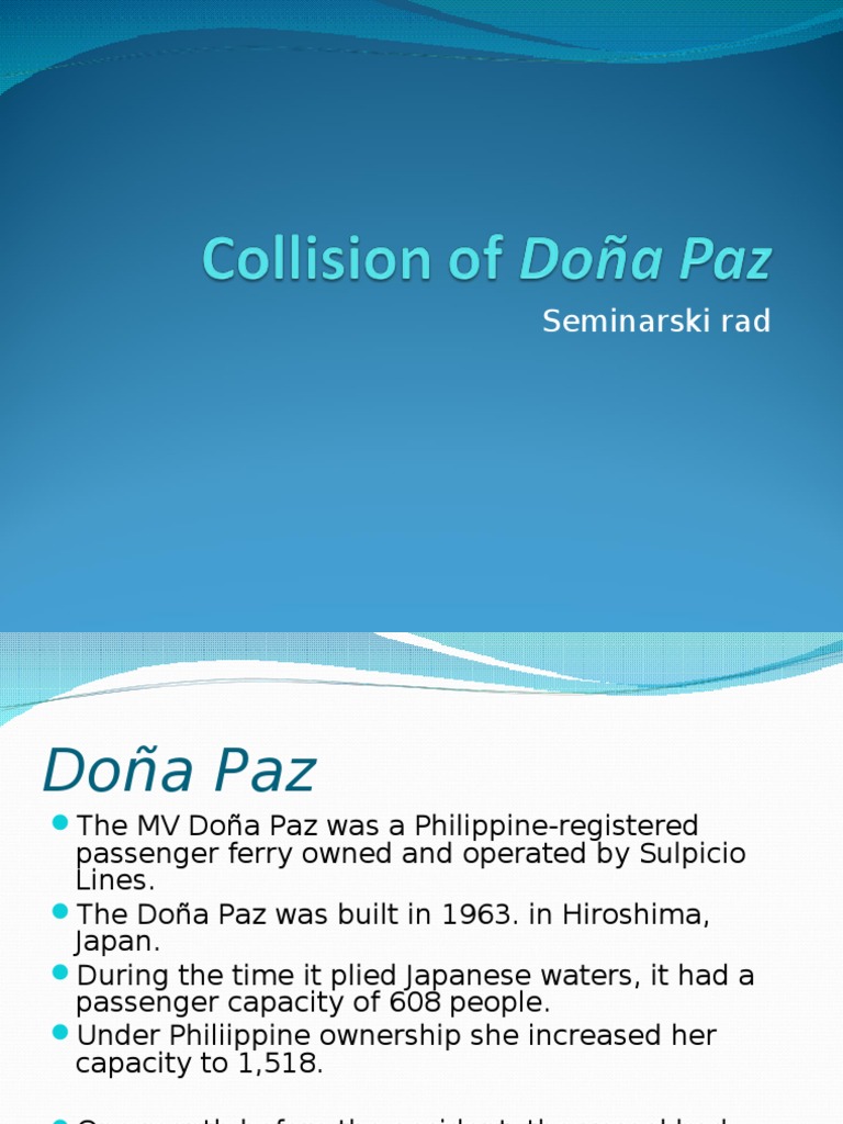 Collision of Doña Paz | Maritime Incidents | Transport