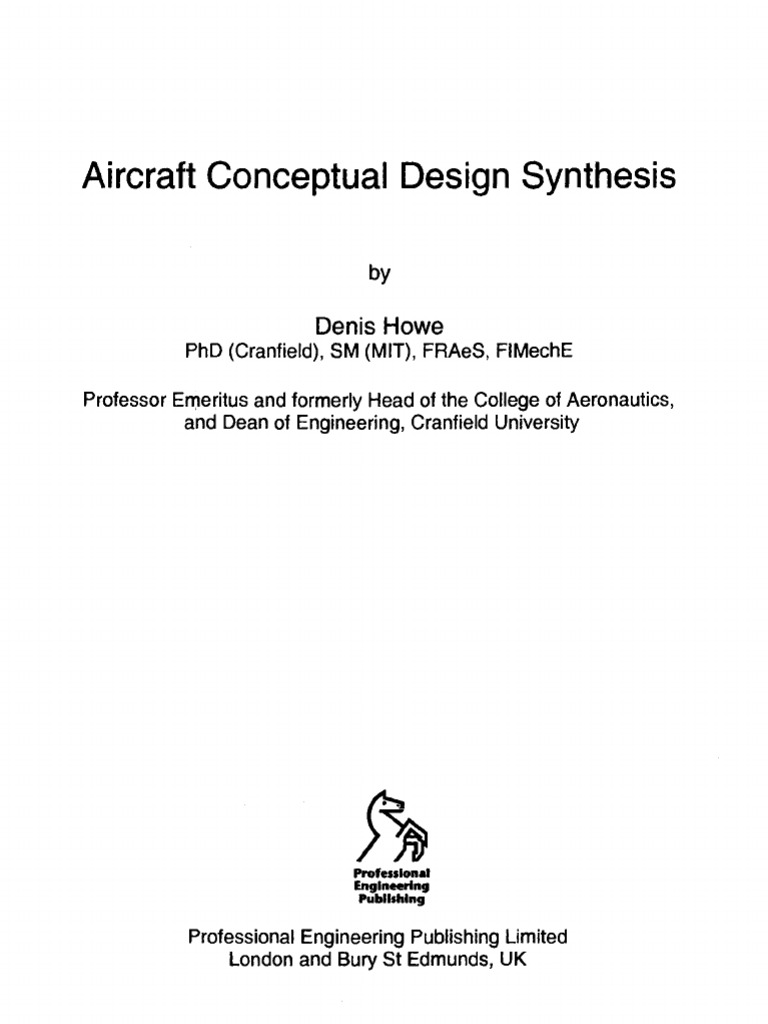 HOWE Aircraft Conceptual Design Synthesis | PDF | Drag (Physics) | Takeoff