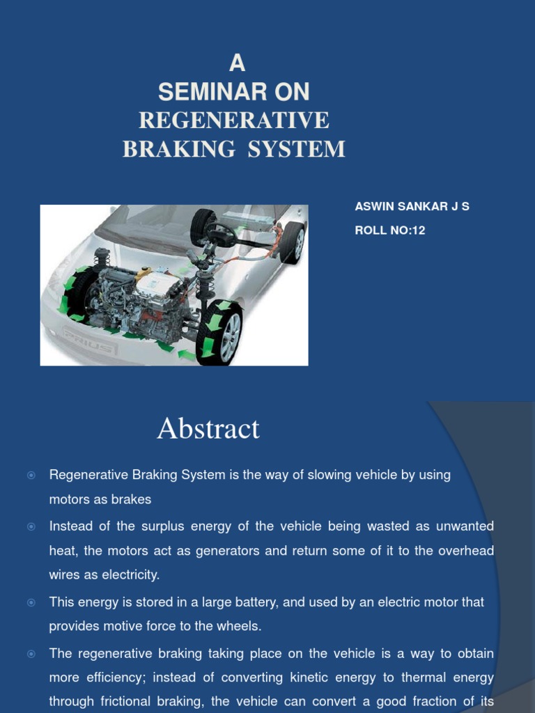 Overview of Regenerative Braking Systems | PDF | Brake | Vehicles