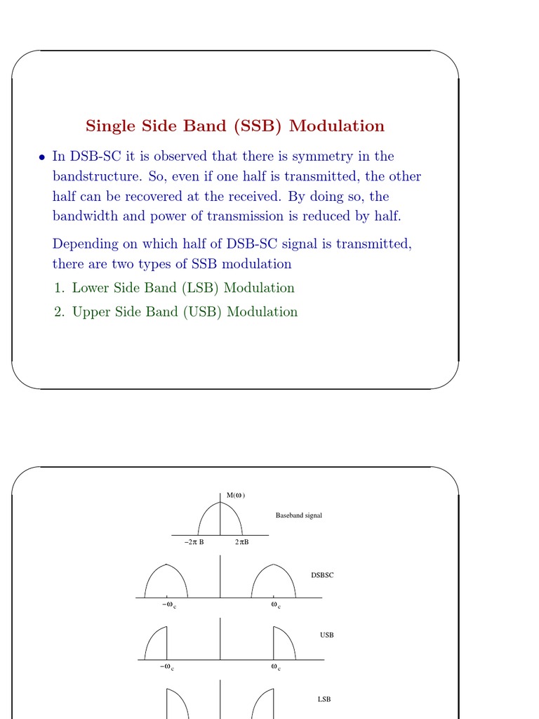 Lecture21-22 SSB VSB | PDF