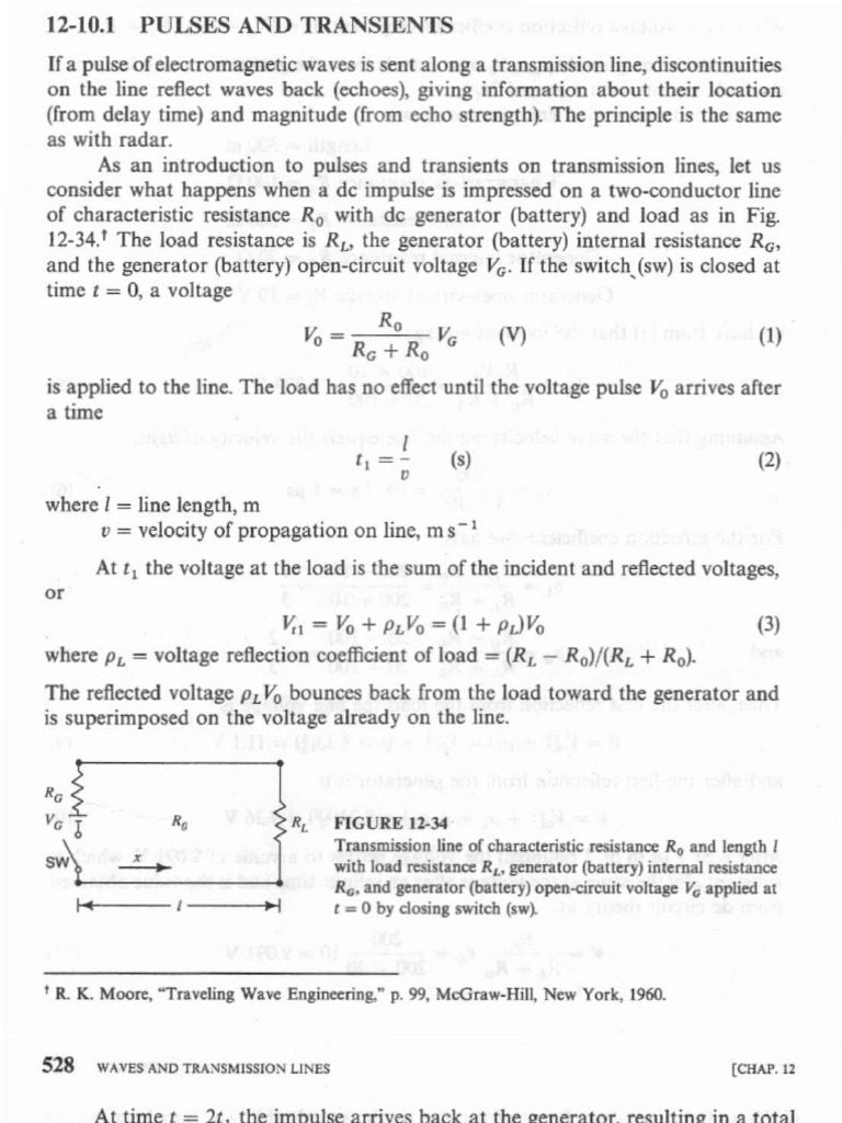 Pulses and Transients in Transmission Lines | PDF | Transmission Line ...