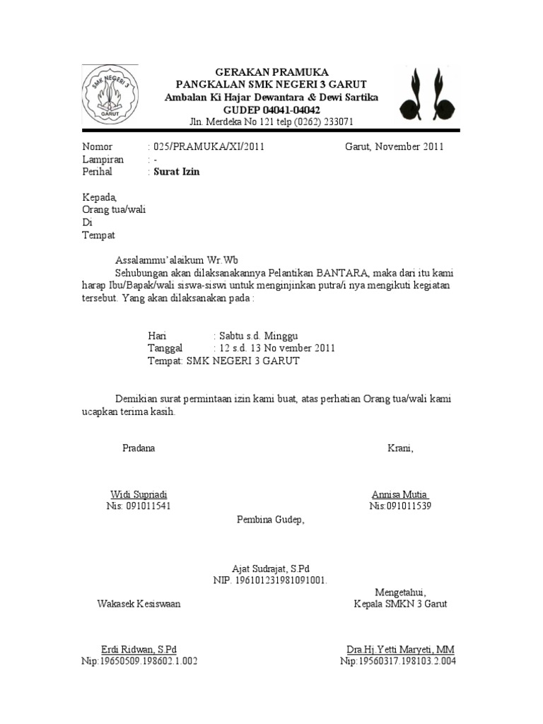 Contoh Surat Undangan Persami Pramuka Doc | Contoh Semua Jenis Surat Undangan