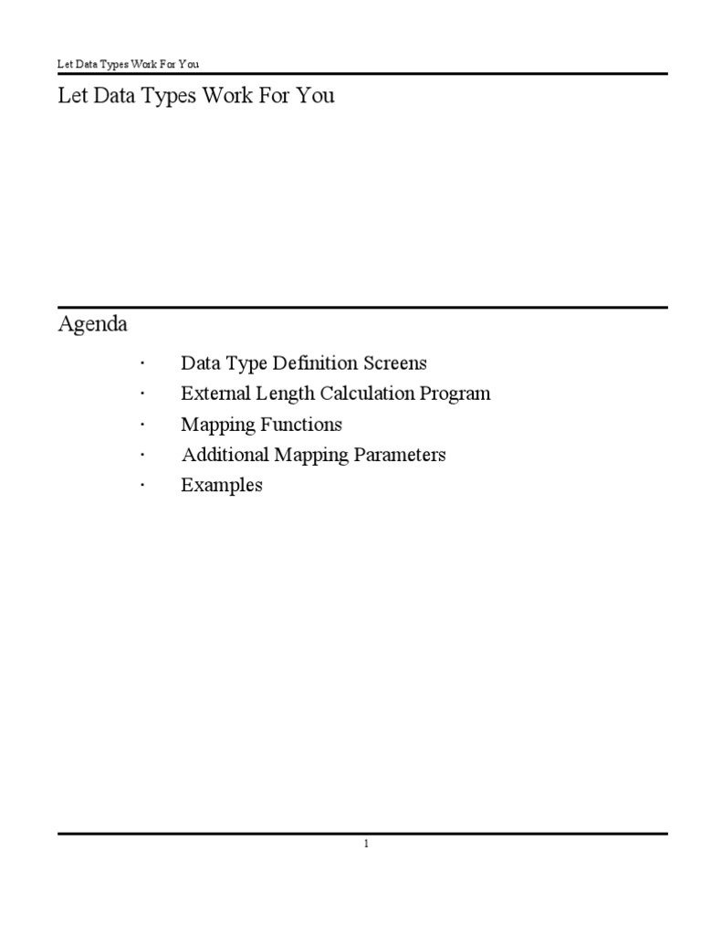 Synon 2E Data Types | PDF | Parameter (Computer Programming) | File Format