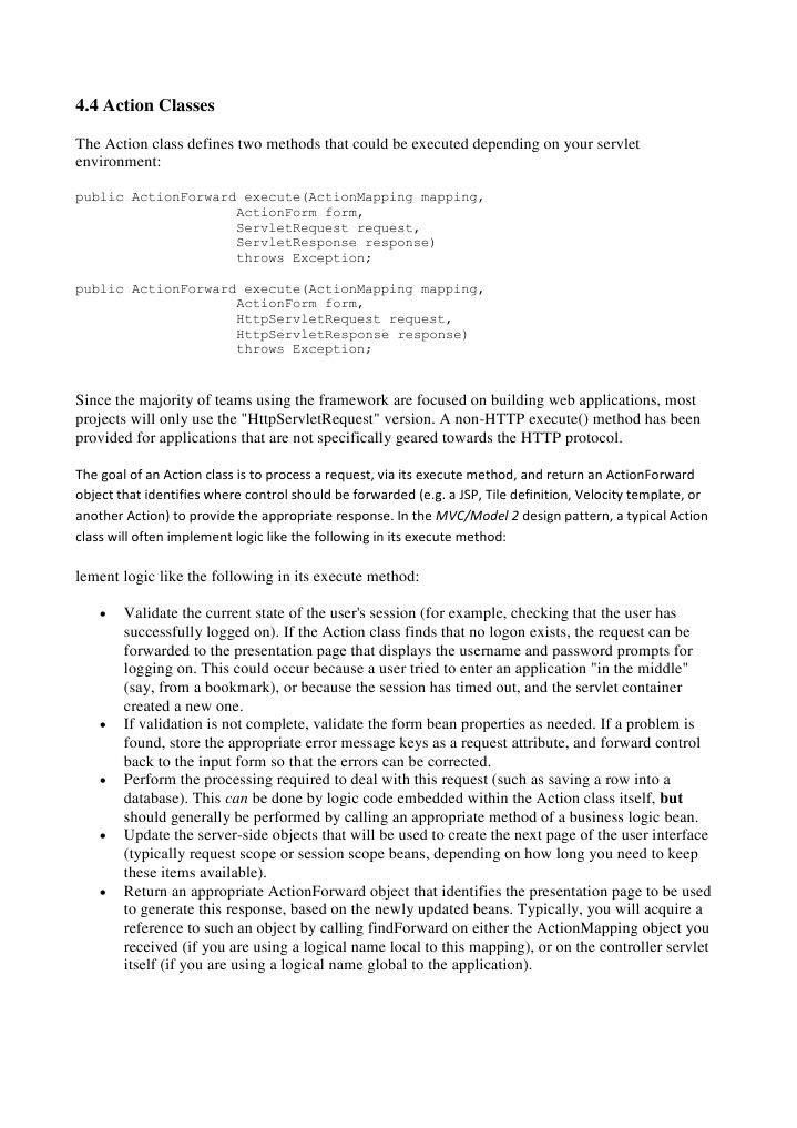 Struts 1 | PDF | Method (Computer Programming) | Java Servlet