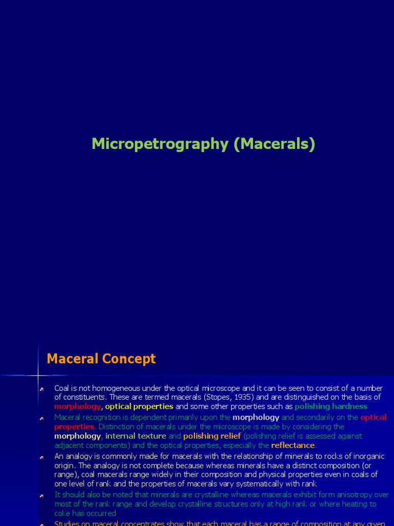 Macerals | Coal | Minerals