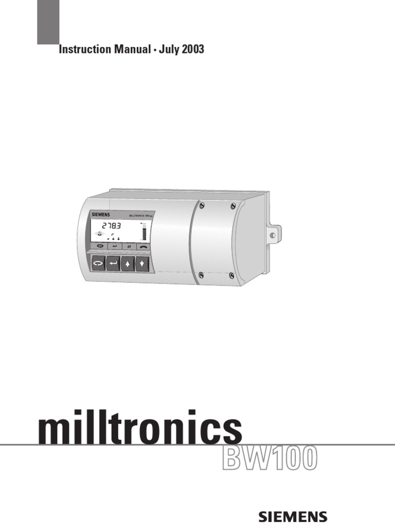 BW100 2 | PDF | Calibration | Sensor