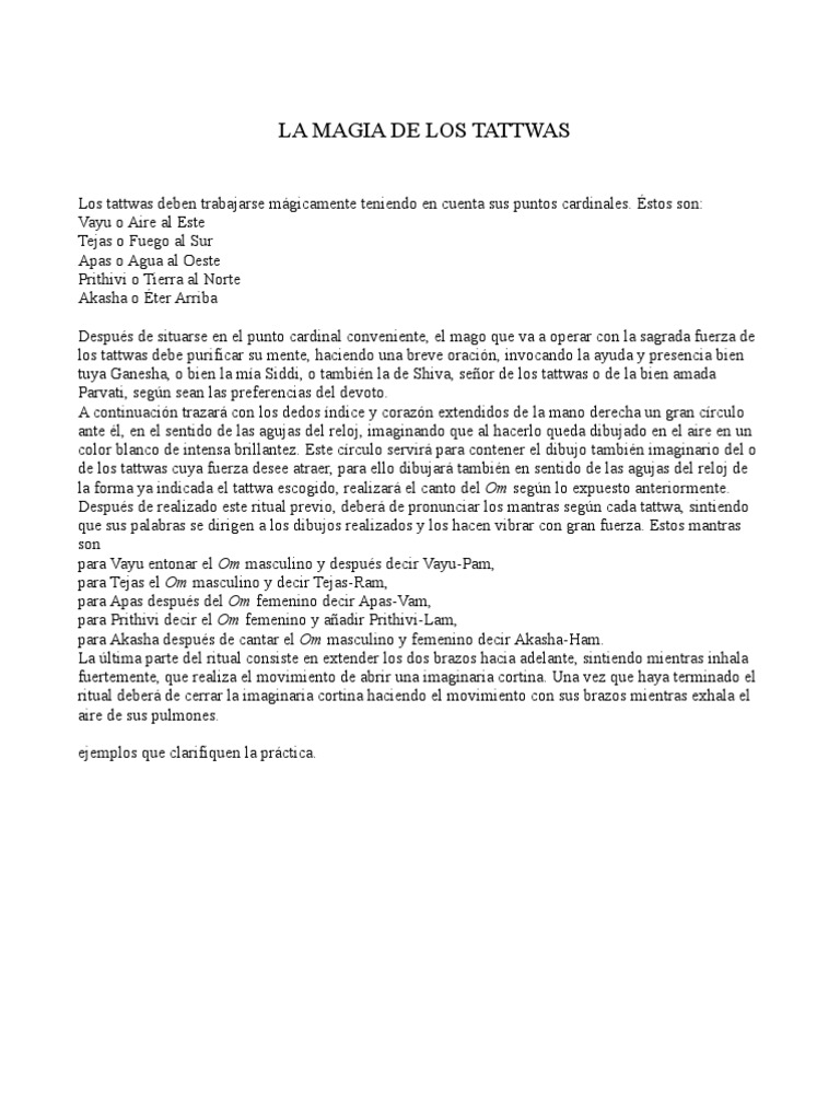 LA Magia de Los Tattwas | PDF | Rituales | Naturaleza