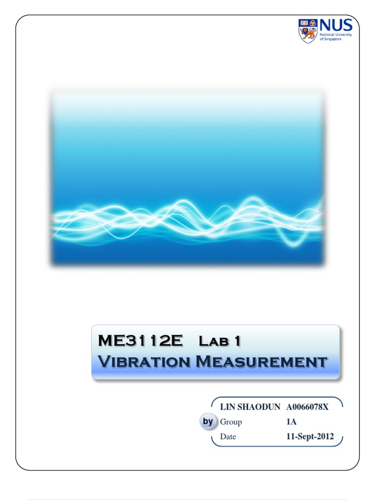 ME3112-1 Lab Vibration Measurement | PDF | Normal Mode | Resonance