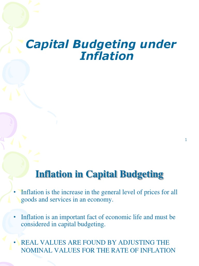 Inflation and Capital Budgeting | PDF | Capital Budgeting | Real Versus ...