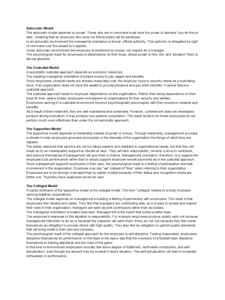 Models of Organisation Behaviour | PDF | Organizational Behavior ...