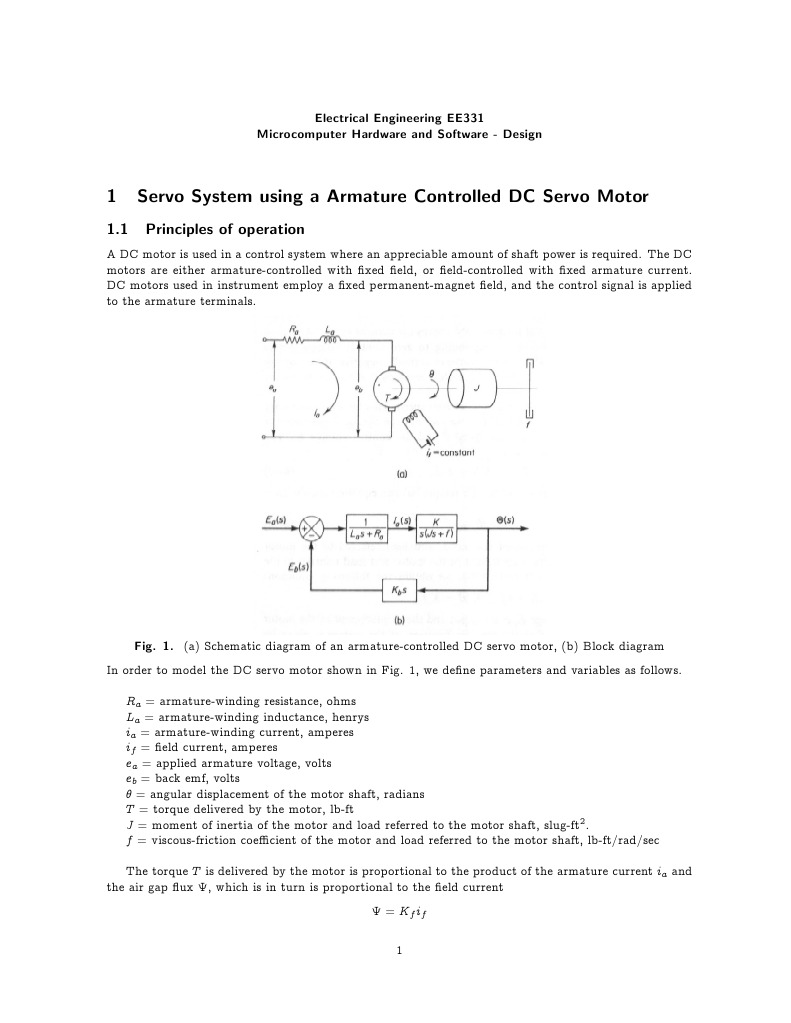 DC Servo Motor System Design Guide | PDF | Servomechanism | Power Supply