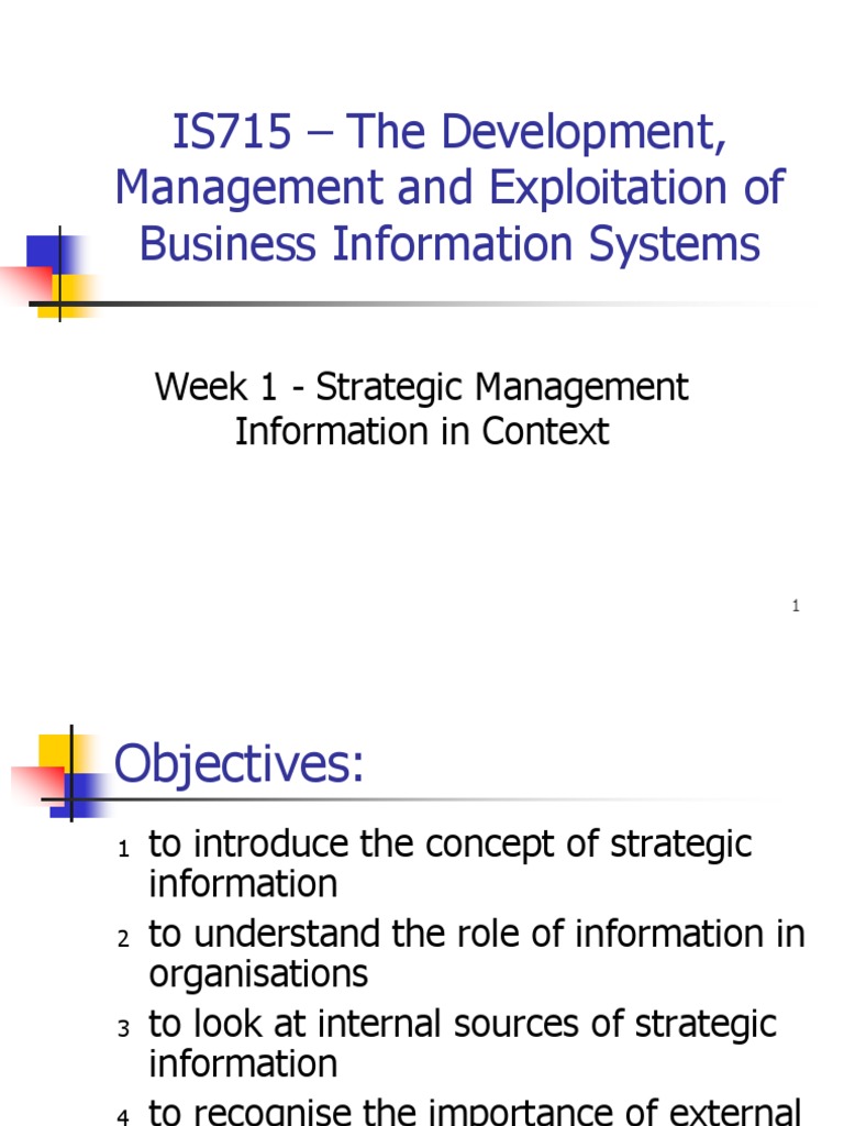 Strategic Management Information Systems | PDF | Information System ...