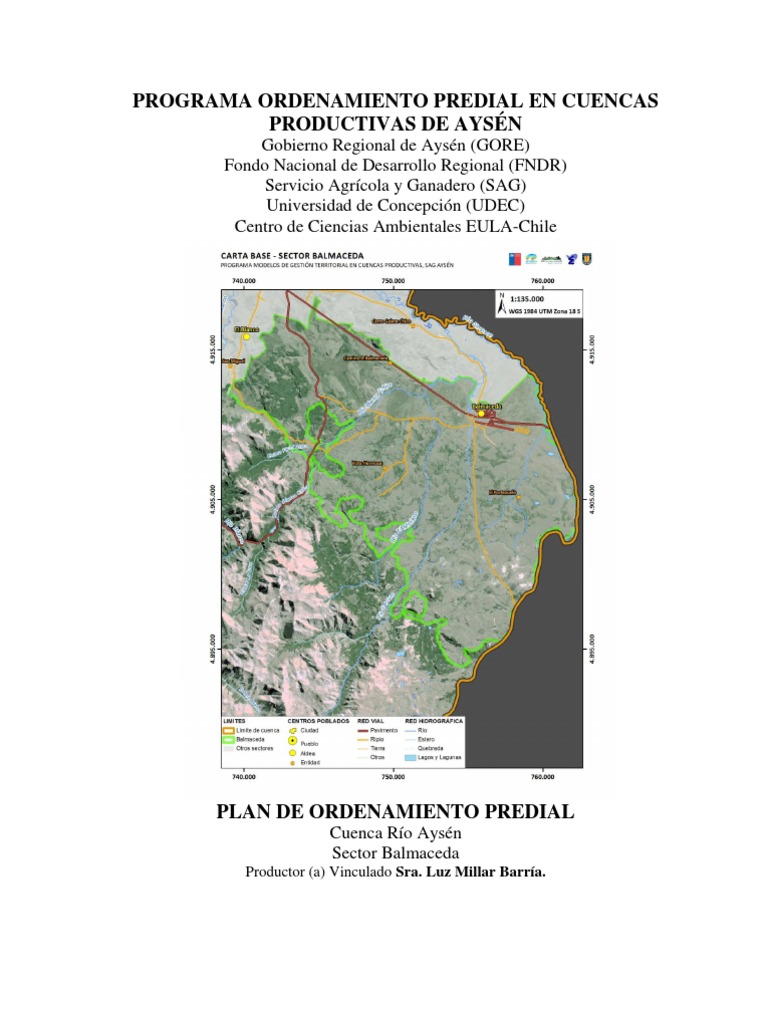 Modelo Plan Orenamiento Predial Balmaceda - Aysen (PATAGONIA de Chile) | PDF | Los bosques | Oveja