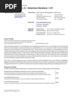 Honors American Lit Syllabus 2019-20 | PDF | Reading Comprehension ...