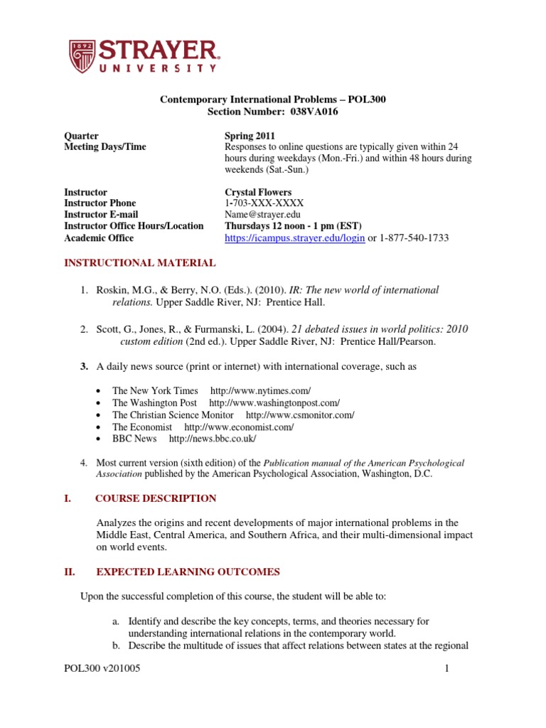 POL300 | PDF | Rubric (Academic) | Vietnam War