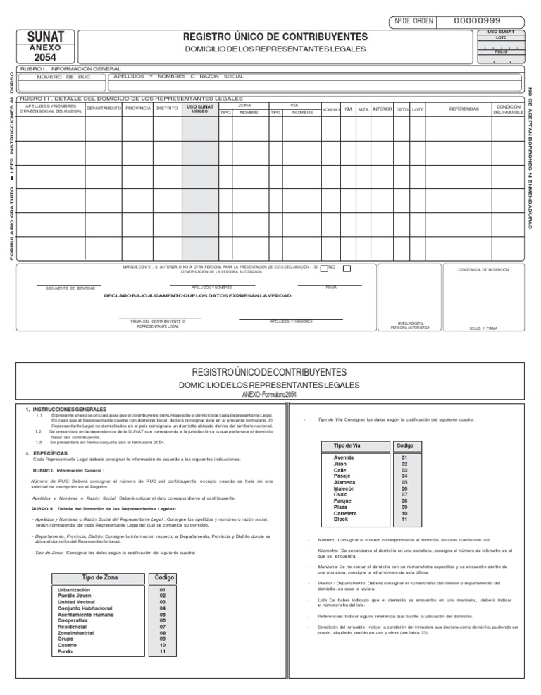 Formulario 2054 Anexo | PDF | Derecho
