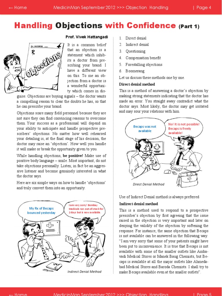 Objection Handling With Confidence | PDF | Medicine | Pharmaceutical