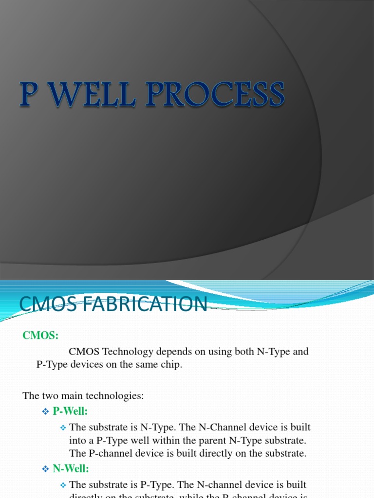 VLSI - P Well Process | PDF | Cmos | Field Effect Transistor
